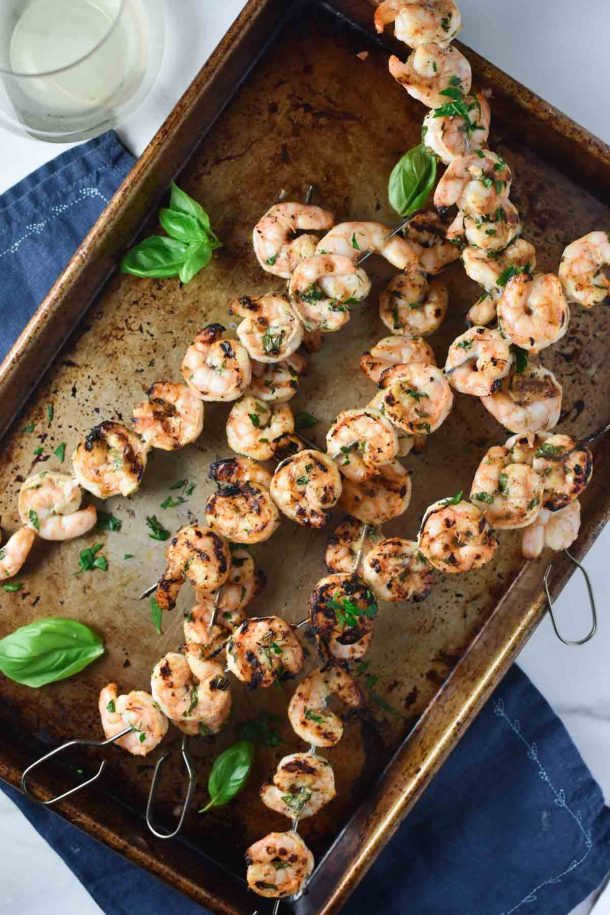 Grilled Italian Shrimp - The Dizzy Cook