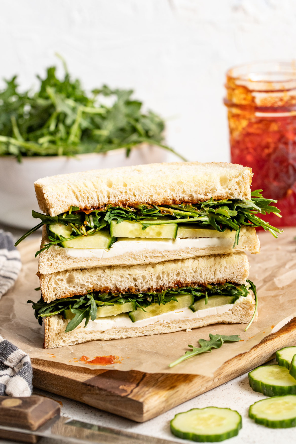 Goat Cheese Sandwich with Veggies - The Dizzy Cook