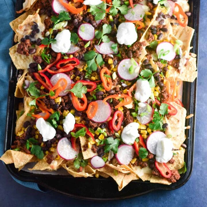 Ground Beef Nachos - The Dizzy Cook