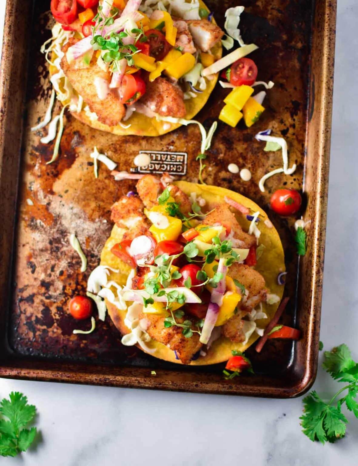 Fish Tostadas (Baja-Style) - The Dizzy Cook