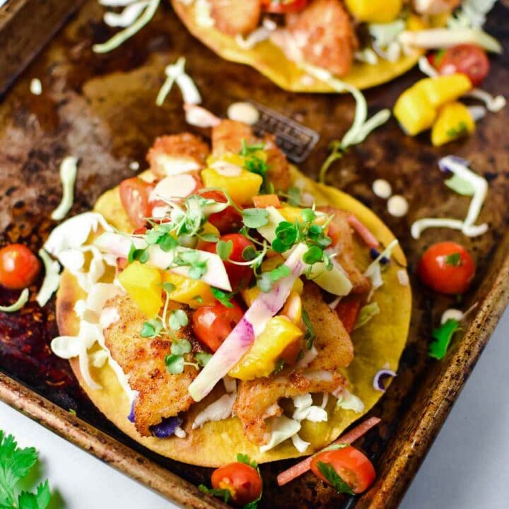 Fish Tostadas (Baja-Style) - The Dizzy Cook