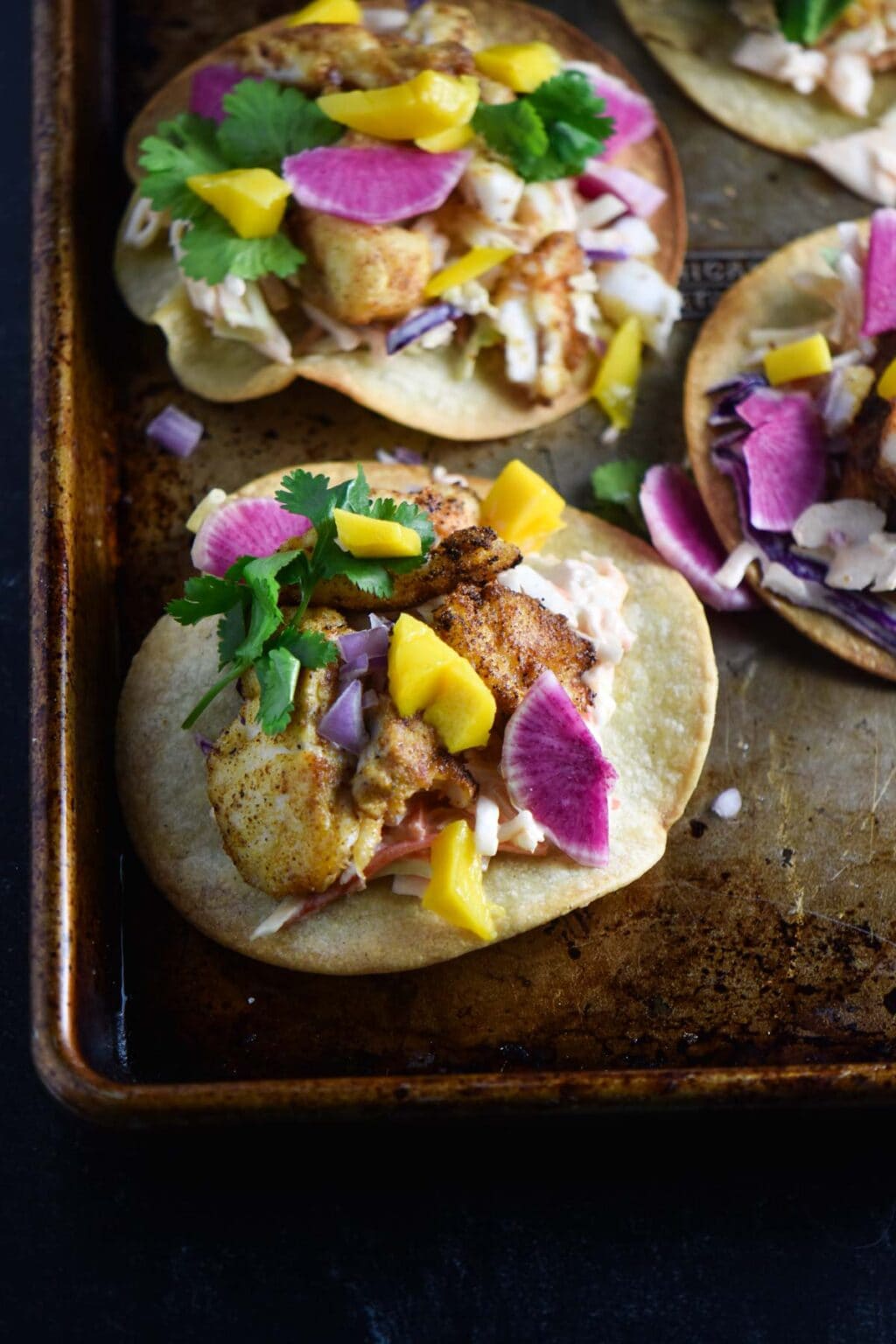 Fish Tostadas (Baja-Style) - The Dizzy Cook