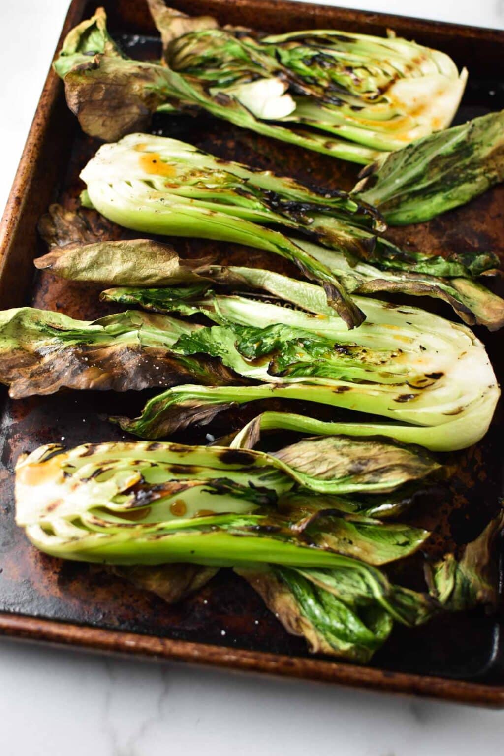 Grilled Bok Choy - The Dizzy Cook