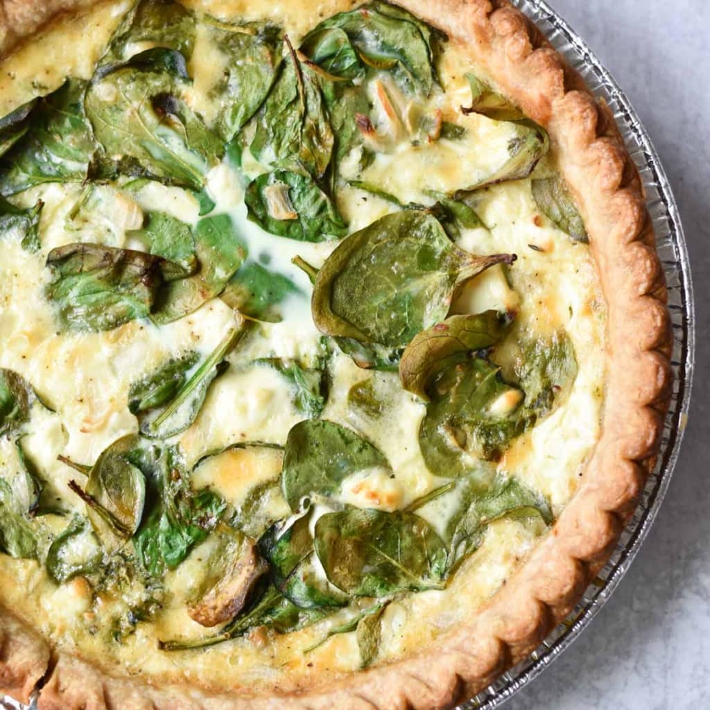 Easy Quiche Florentine - The Dizzy Cook