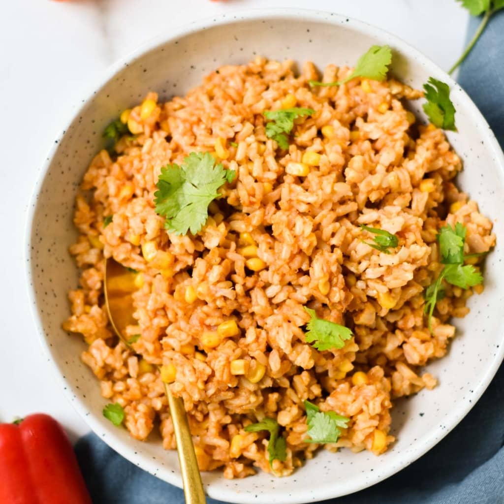 Spanish Brown Rice - The Dizzy Cook