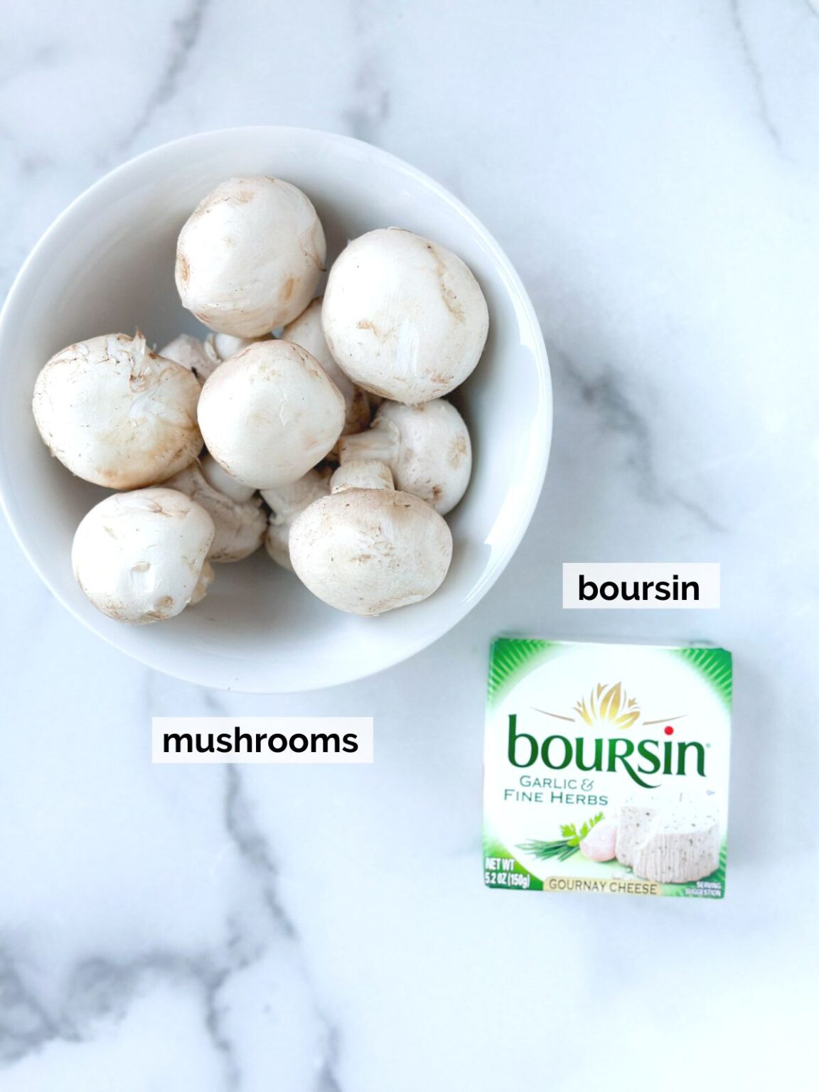 Boursin Stuffed Mushrooms - The Dizzy Cook