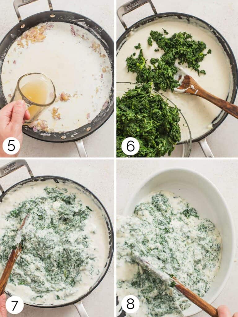 Baked Creamed Spinach (From Frozen) - The Dizzy Cook