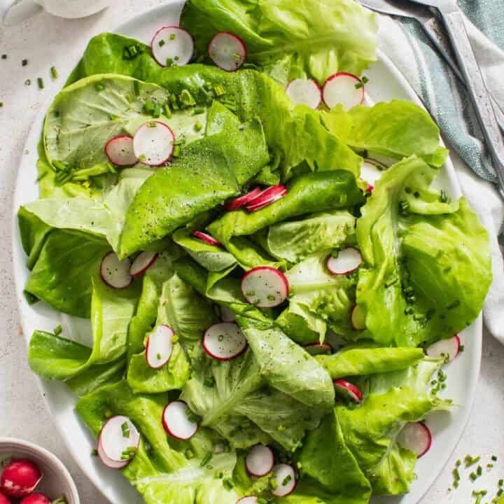 Simple Bibb Lettuce Salad - The Dizzy Cook