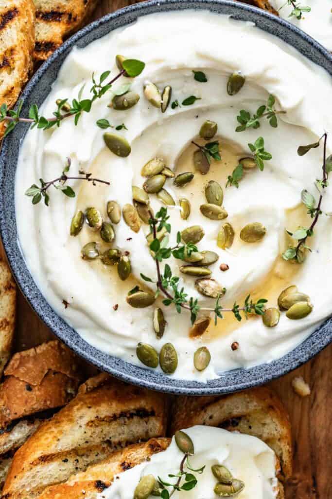 Best Whipped Ricotta with Honey - The Dizzy Cook