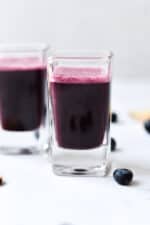 Homemade Immunity Shot with Ginger and Blueberries - The Dizzy Cook