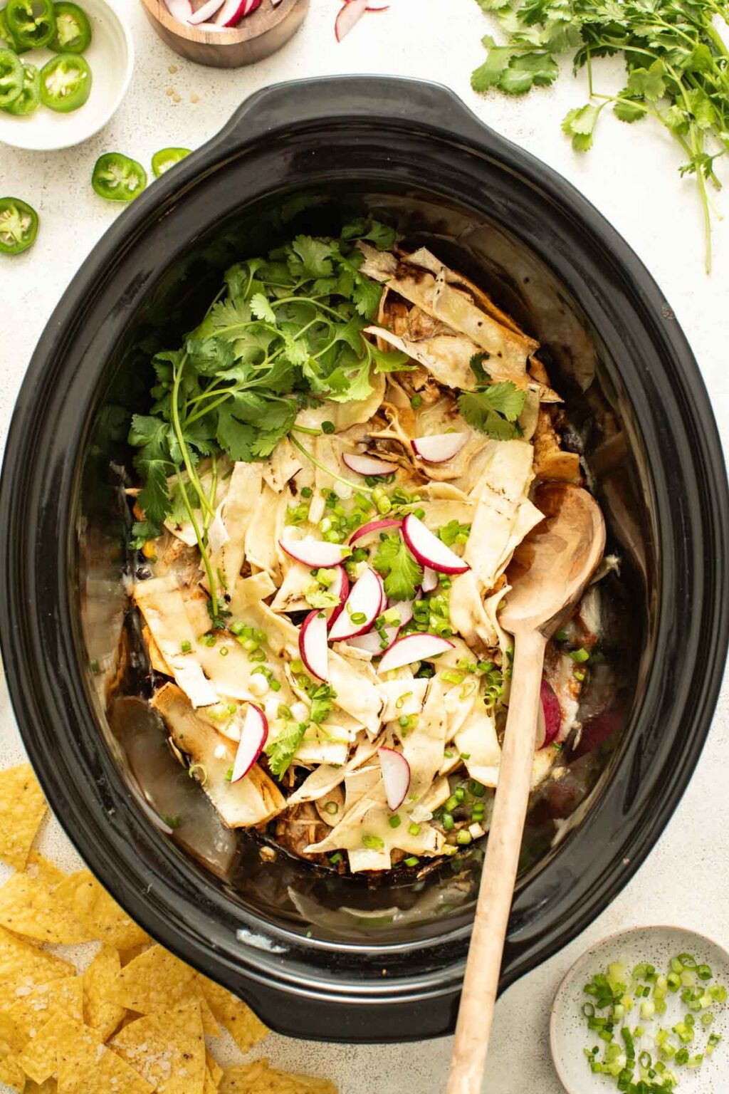 Slow Cooker Chicken Enchiladas - The Dizzy Cook