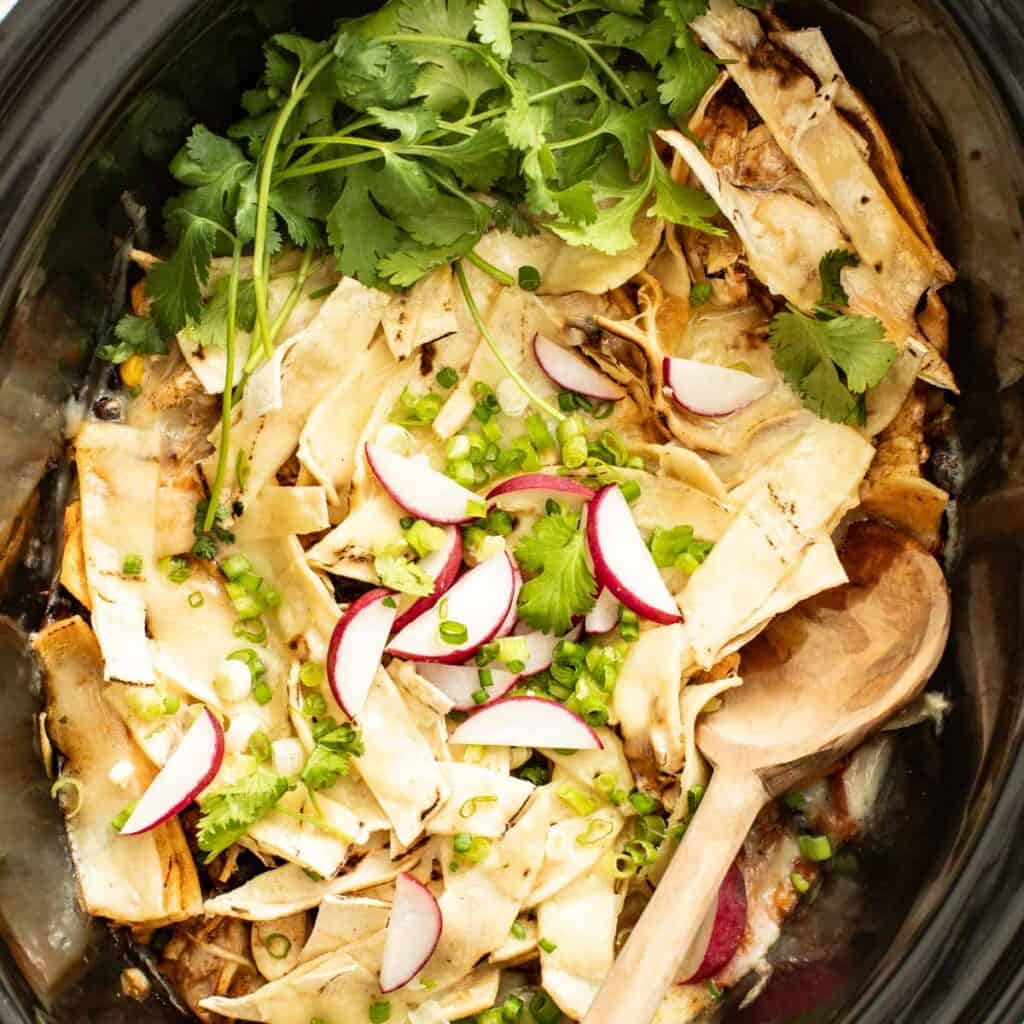 Slow Cooker Chicken Enchiladas - The Dizzy Cook