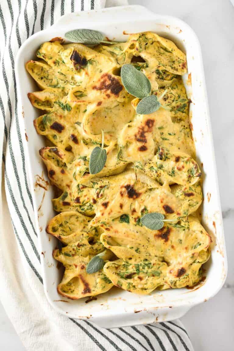 Butternut Squash Stuffed Shells - The Dizzy Cook