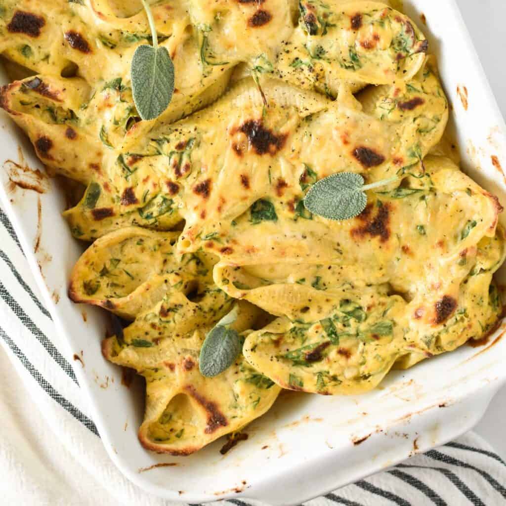 Butternut Squash Stuffed Shells - The Dizzy Cook