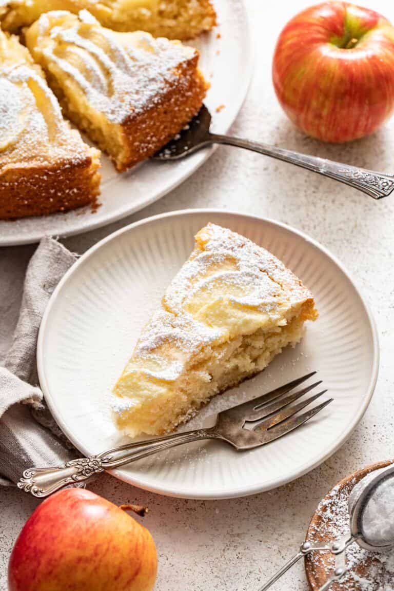 French Apple Cake without Rum - The Dizzy Cook