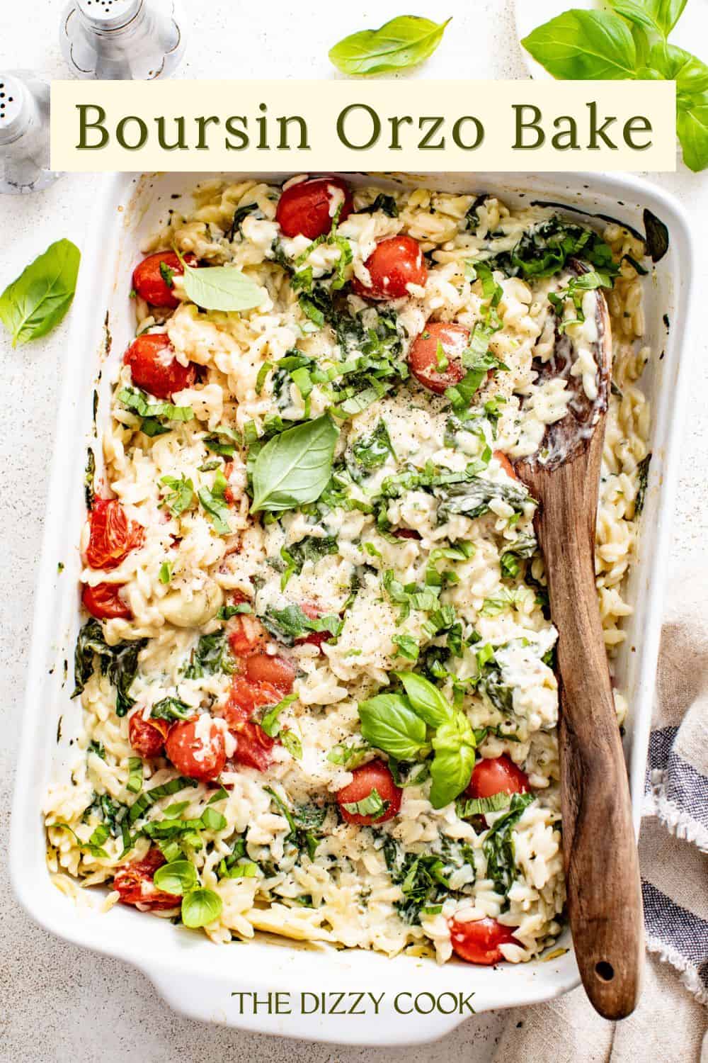Boursin Orzo Bake - The Dizzy Cook