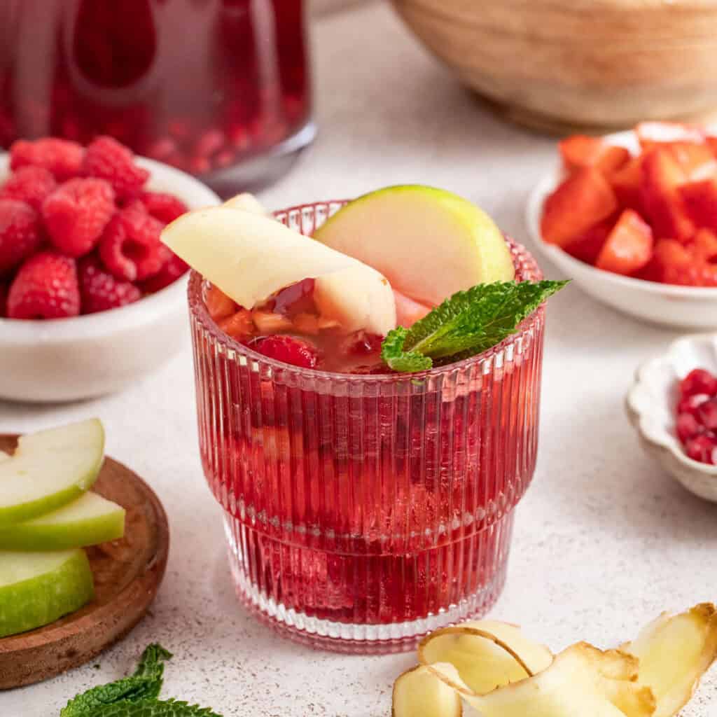 Pomegranate Non-Alcoholic Sangria - The Dizzy Cook