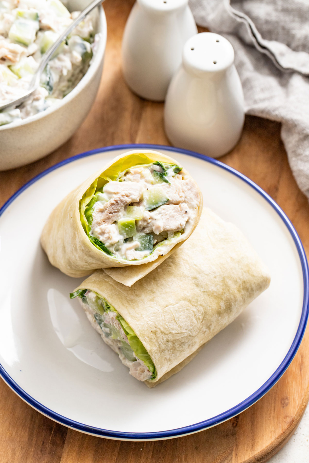 Rotisserie Chicken Salad Wrap - The Dizzy Cook