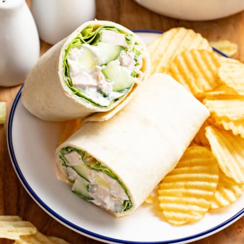 Rotisserie Chicken Salad Wrap - The Dizzy Cook