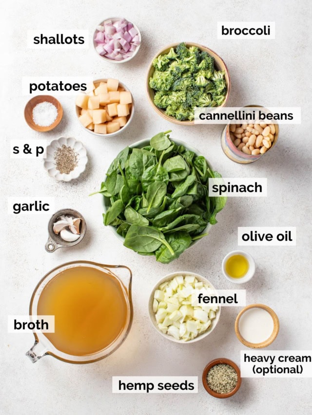 Creamy White Bean Soup with Spinach - The Dizzy Cook